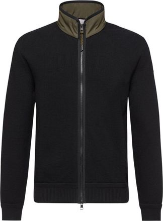 Moncler Moncler Cardigan Zipp&eacute; En Coton, Homme, Noir, Taille: 3xl