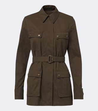 Burberry Veste en coton m&eacute;lang&eacute;