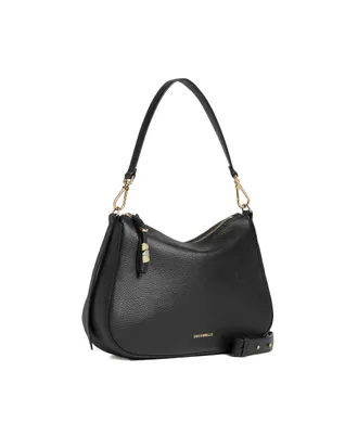 Coccinelle Womens Shoulder Bag Nory Leather Black Bovine