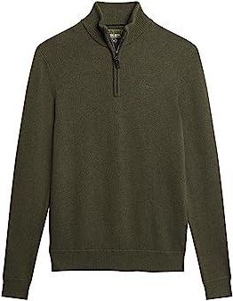 Superdry Essential EMB Knit Henley, Sweat-Shirt À Capuche Sport Homme, Spruce Green