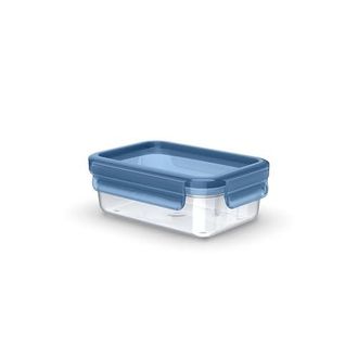 Emsa Clip & Close Eco Frischhaltedose, 0,55 L, Öko-Design, auslaufsicher, hygienisch, mikrowellen-/gefrier-/spülmaschinengeeignet, BPA-frei, Blau, N1171200