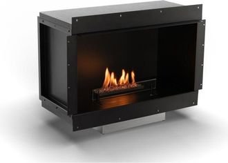 Planika Planika - Senso Fireplace BEV Bioethanol-Kamin ohne Abzug, Fernbedienung, Stahl, abnehmbare Seitenteile
