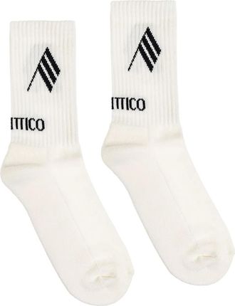The Attico Socken mit Logo - Wei&szlig;