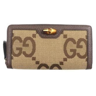 Gucci Portefeuille long Bamboo Pre-owned - Homme - Pre-owned - Beige - Taille: ONE Size
