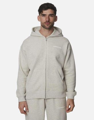 Good For Nothing sweat &agrave; capuche zipp&eacute; oversize riche en coton gris