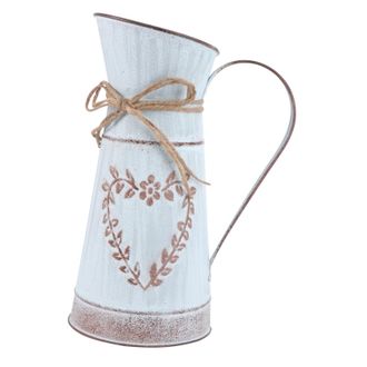 Cabilock Herzf&ouml;rmige Blumenvase Aus Metall Rustikaler Blumentopf F&uuml;r Blumenstr&auml;u&szlig;e Landhausstil Heimdekoration Tafelaufsatz