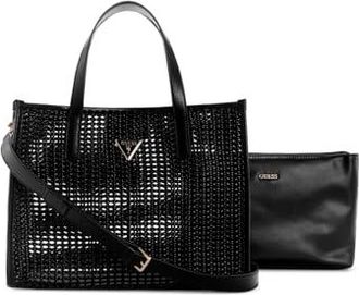 Guess Femme Brigitta 2 in 1 Tote Sac à Main, Noir, Taille Unique
