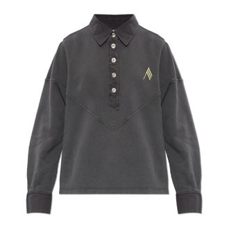 The Attico Oversized Langarm-Polohemd - - Tops - Damen - Grau - 2XS