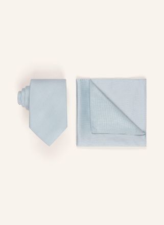 Paul Paul Set: Krawatte Und Einstecktuch blau