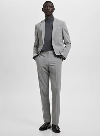 Mango Pantalon costume Par&iacute; super slim-fit gris - Homme - 36 - MANGO MAN