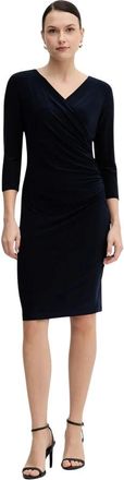 Joseph Ribkoff Femme, Robes, Bleu, Taille: 36 FR Robe portefeuille &agrave; manches trois quarts