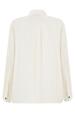 Bottega Veneta Womens Silk Shirt Cream