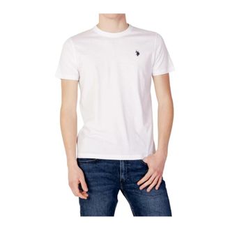 U.S.Polo Association Bianco Uomo Baumwolle Logo T-shirt - - Tops - Herren - Wei&szlig; - XL
