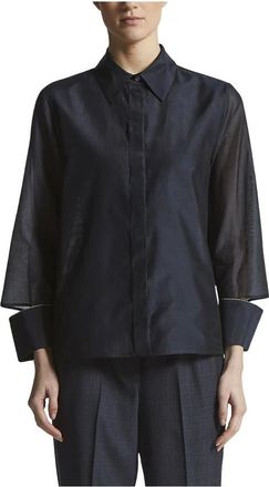 PESERICO Femme, Blouses et Chemises, Bleu, Taille: 48 FR Blouses & Chemises