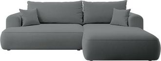 Selsey Sofa Ecksofa Eckcouch Schlafsofa Couch Mit Stauraum Schlaffunktion Pflegeleicht Polyurethanschaum L Form Rechts OVO Dunkelblau Veloursoptik Castel