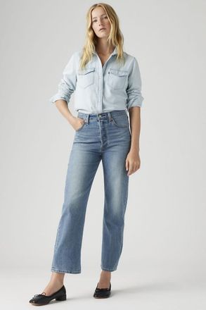 Levi's Jean Ribcage Straight Cheville Coton Lin - Femme - Bleu / Cool Invite - 25X27