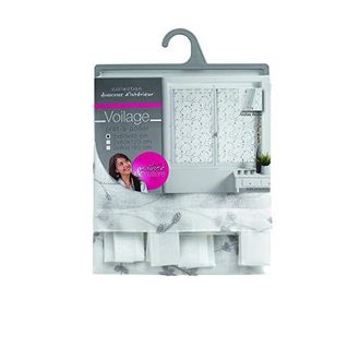 Douceur d'Intérieur Kleine Blume Paar, Segeln, weiß/grau, 2 x 60 x 90 cm