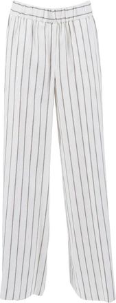 PESERICO Femme, Pantalons, Blanc, Taille: 40 FR Wide Pantalons