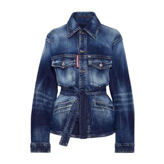 Dsquared2 Femme, Vestes, Bleu, Taille: 36 FR Veste en jean