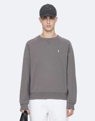 AllSaints Harlow sweat col rond gris dauphin