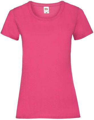 Fruit Of The Loom Lady-Fit Valueweight T-Shirt SS050 Gr. XX-Large, fuchsia