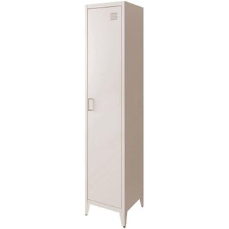Sweeek Armoire chambre en acier beige 4 espaces de rangement. casier