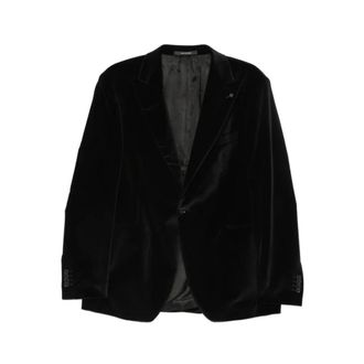 Tagliatore Velvet Blazer - - Jackets - Herren - Schwarzk - L