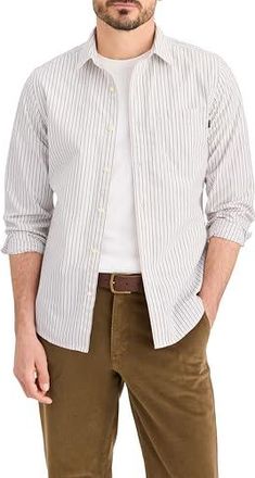 Dockers T-Shirt Ls Ultimate Slim pour Homme, Erwin Lucent White, Avocat, Calcite, Golden Brown, L