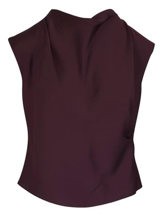 Vince blouse &agrave; col b&eacute;nitier - Rouge