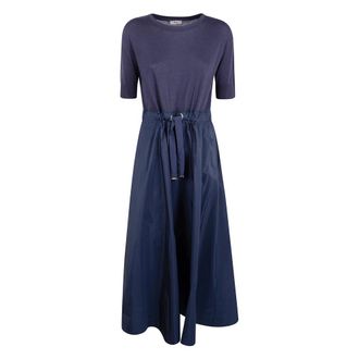 Herno Femme, Robes, Bleu, Taille: 40 FR Drawstring Midi Dress