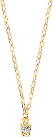 Edenly Elixia Halskette - 9-karätiges Gelbgold und synthetischer Diamant