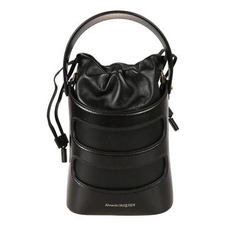 Alexander McQueen Schwarze Rise Mini Bucket Tasche - - Bags - Damen - Schwarzk - ONE SIZE