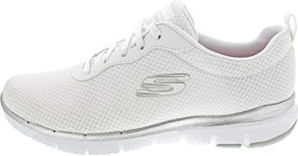 Skechers Damen Flex Appeal 3.0 First Insight sneakers, White Silver, 40 EU