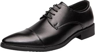 Generic Chaussures Oxford Classiques Britanniques for Hommes, Bout Pointu, Style r&eacute;tro, &agrave; Lacets, en Cuir, for Affaires ou Smoking