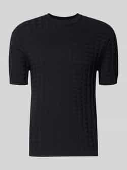 A|X Armani Exchange Strickshirt aus Viskose-Mix mit Strukturmuster