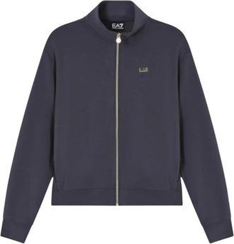 Emporio Armani Emporio Armani Ea7, Femme, Sweatshirts et sweats &agrave; capuche, Bleu, Taille: 42 FR Core Lady Zip-through