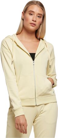 Urban Classics Damen Sweatshirtjacke Ladies Organic Terry Zip Hoody, Farbe softyellow, Größe 3XL