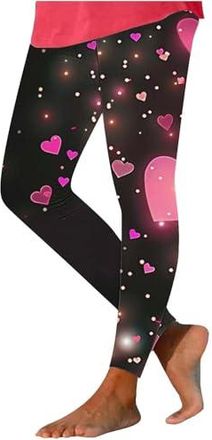 Generic Pantalon de Saint-Valentin confortable pour femme - Legging imprimé coeur - Collants de yoga - Pantalon élastique - Tendance - Saint-Valentin - Cadeau