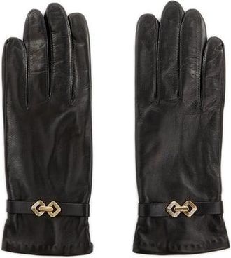 Saison 1865 Lederhandschuhe - Schwarz