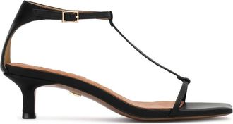 Kazar Femme, Chaussures, Noir, Taille: 40 EU Sandales en cuir &agrave; talon chaton