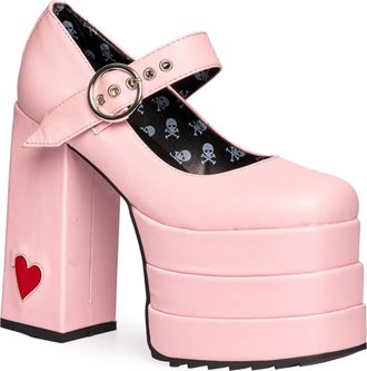 Lamoda Damen Love Demon Court Shoe, Pink Pu, 38 EU