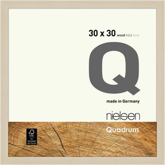 Nielsen Design Bilderrahmen, 30 x 30 cm, Holz, Ahorn, Rahmen zum Aufh&auml;ngen im Hoch- & Querformat, Echtglas, Quadrum