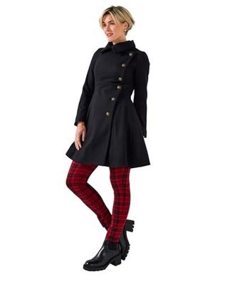 Joe Browns Manteau noir polyvalent &agrave; col surdimensionn&eacute; pour femme, r&eacute;gulier, noir, Noir, 40