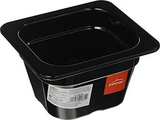 Lacor 66610J schwarz GN-Behalter Melamine GN1/6X100MM, Melamin, Black, 17 x 16 x 10 cm