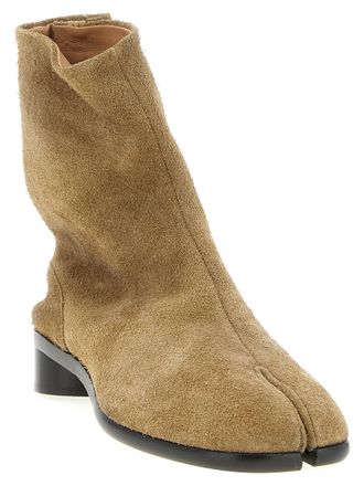 Maison Margiela Mens Beige Calfskin Ankle Boots