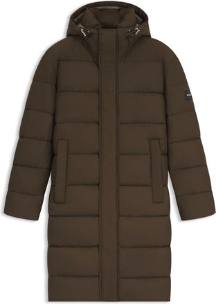 BOSS Herren H-Cenuto Wasserabweisender Steppmantel mit Kapuze Hellgr&uuml;n 48