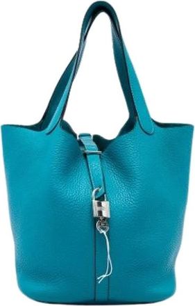 Herm&egrave;s Pre-owned Picotin 22 - Femme - Pre-owned - Bleu - Taille: ONE Size