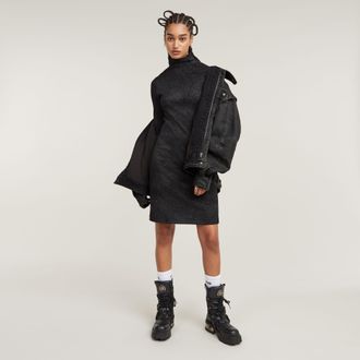 G-Star Coated Rib Dress - Schwarz - Damen