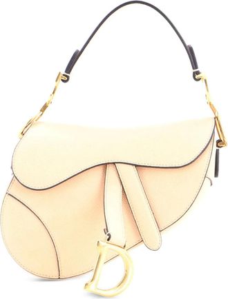 Dior mini sac port&eacute; &eacute;paule Saddle Handbag - Tons neutres
