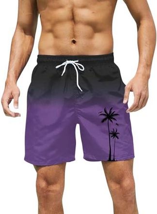 Generic Short de bain pour homme - Short de plage d&eacute;t&eacute; - S&eacute;chage rapide - Short de bain pour homme, violet, XXL